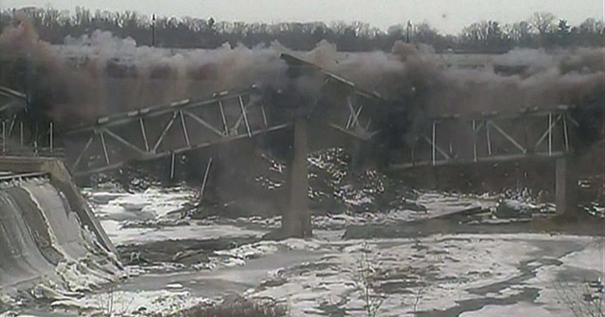 WWII-Era Bridge Imploded in Seconds Over Icy River