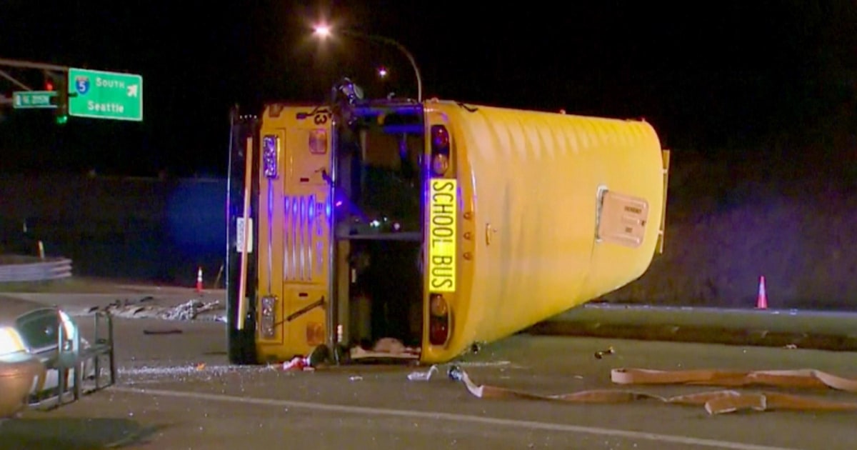 High School Basketball Team's Bus Rolls Over on Washington Interstate