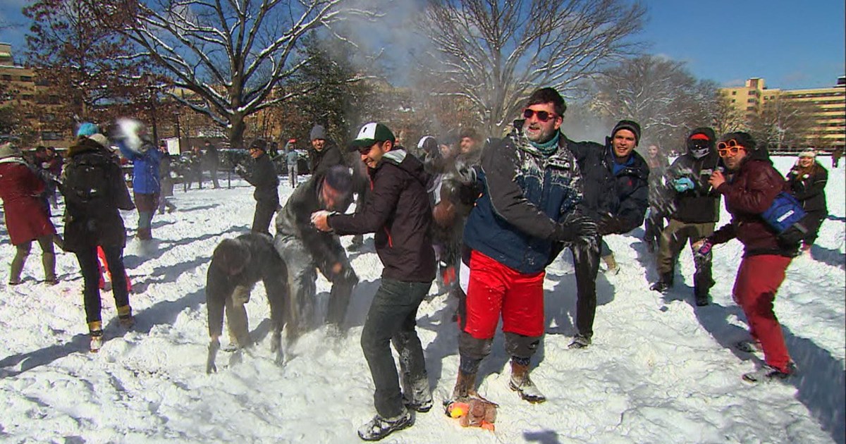 Snowball Fight! Who Says Nothing Gets Done in Washington?
