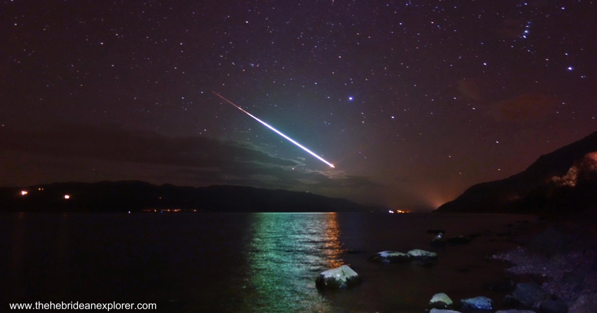 Meteor Streaks Over Loch Ness