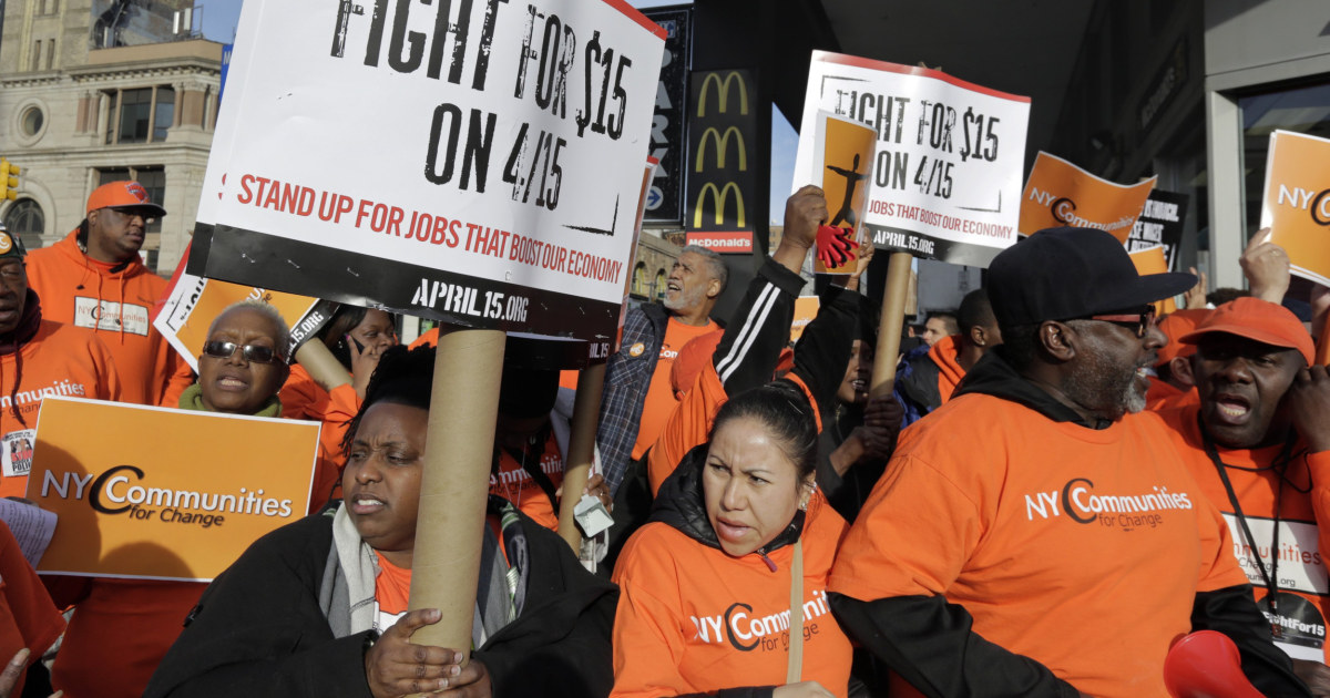 Fast Food Workers Protest for Higher Wages on Tax Day