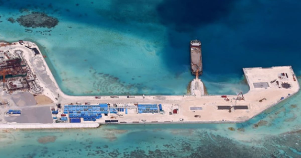 Philippines Shows Photos of China's Island-Building Work in Spratlys