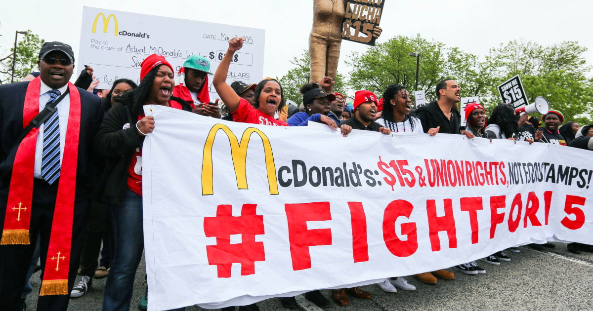 Not Lovin' It: Hundreds March at McDonald's Headquarters to Protest Low ...