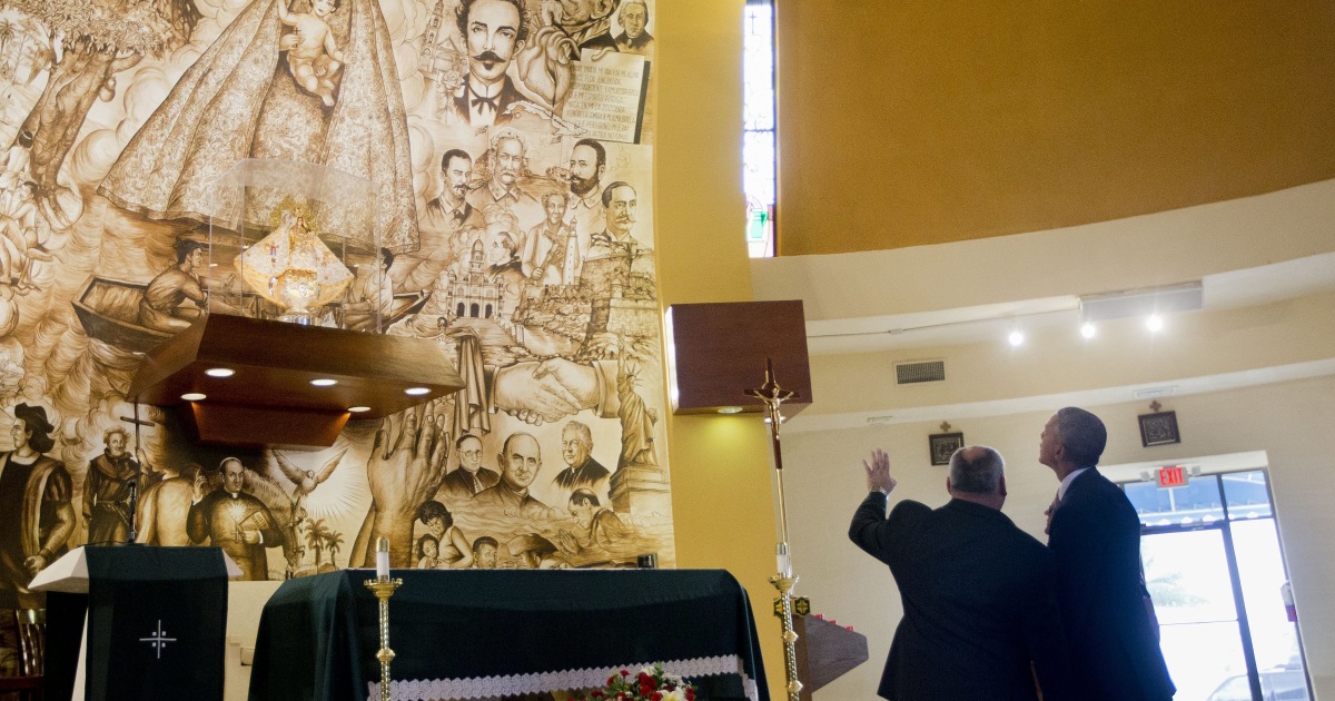 Obama Pays Homage to Cuban Americans at Miami Church