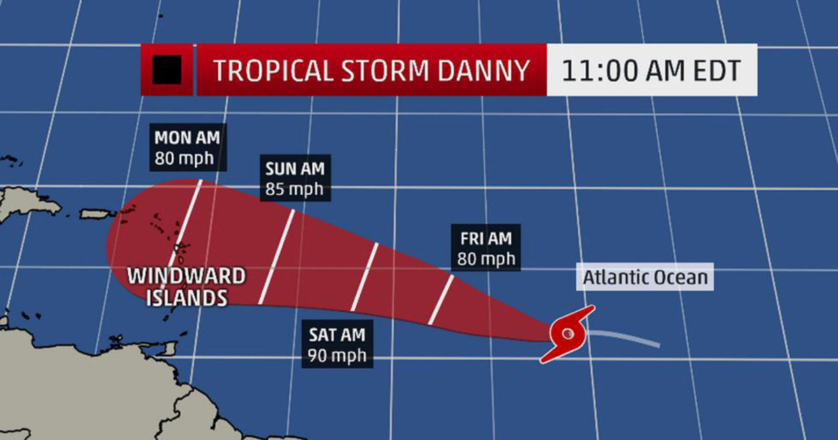 Danny Expected to Remain a 'Small' Tropical Storm