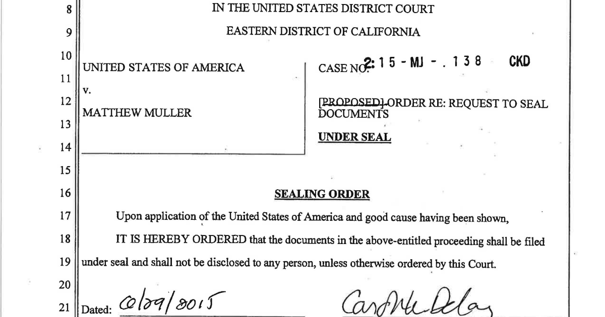 Matthew Muller's Full Arrest Warrant, Including the Notorious Emails