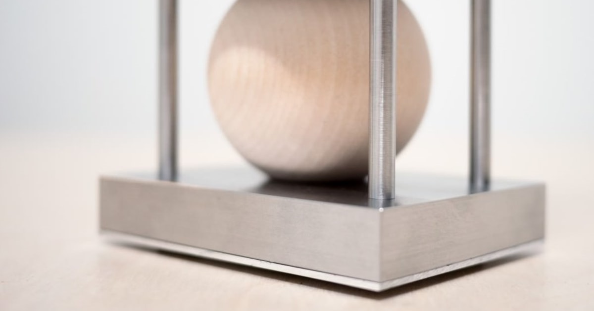 Steel Speaker Transmits Sound Using a Wooden Sphere