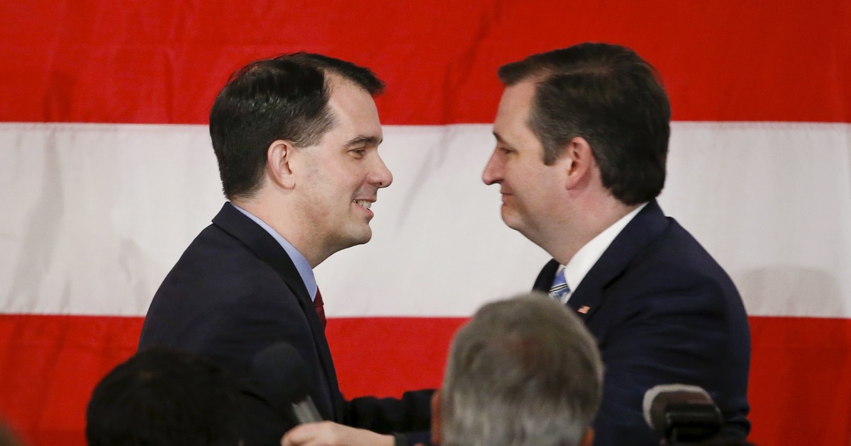 Cruz, Walker Embrace As Wisconsin Crowd Goes Silent for Palin