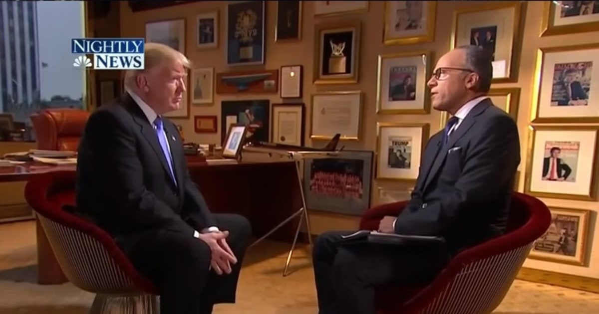 Presumptive GOP Nominee Trump Goes One-on-One With Lester Holt
