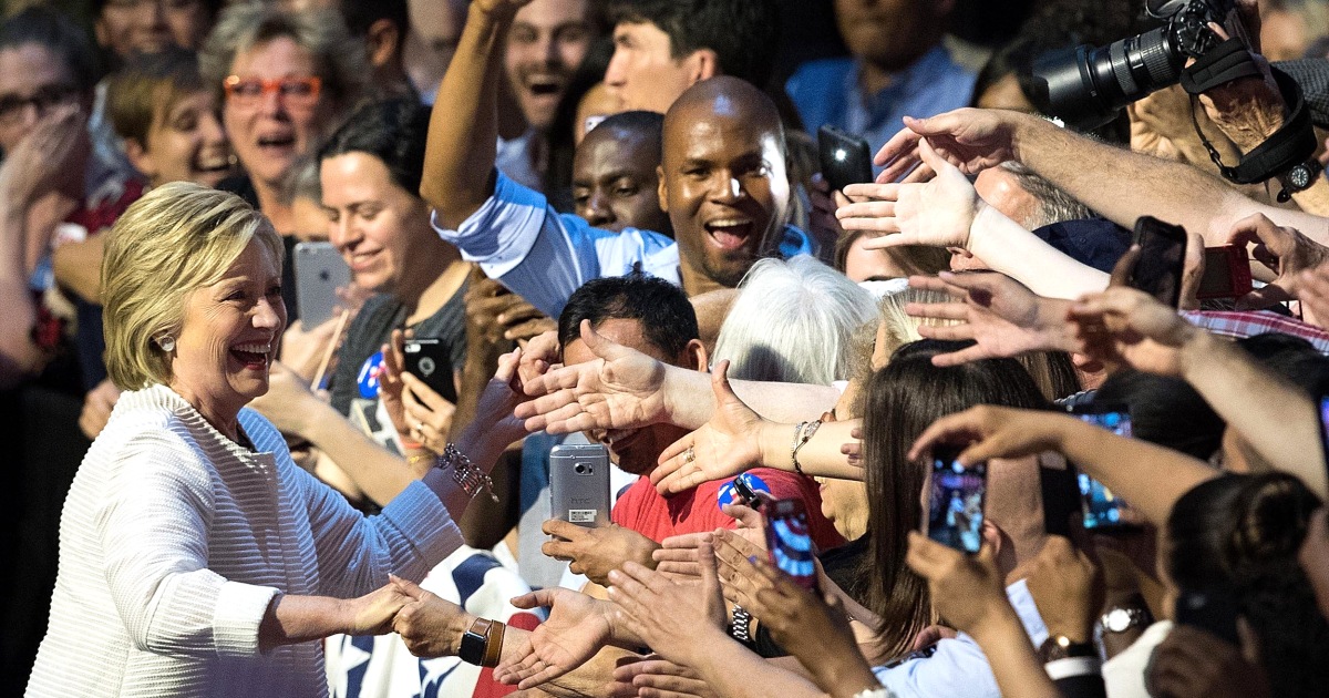 Clinton Claims Historic Victory at Brooklyn Rally