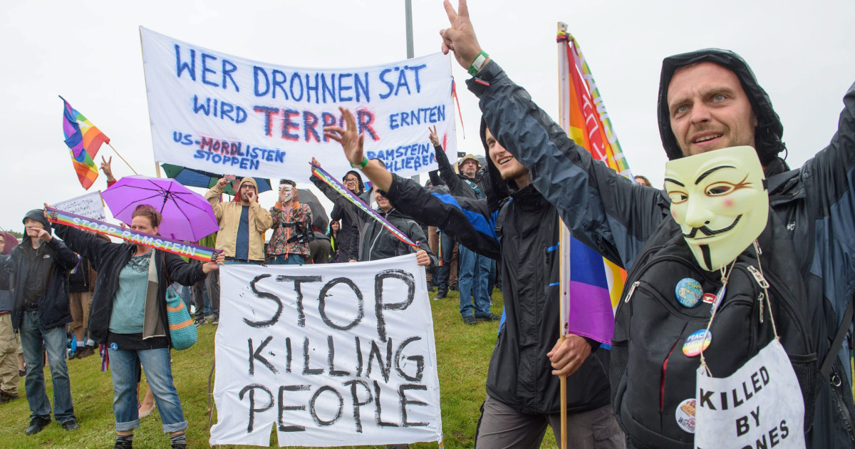 Thousands Protest at U.S. Air Force Base in Germany Against Drones