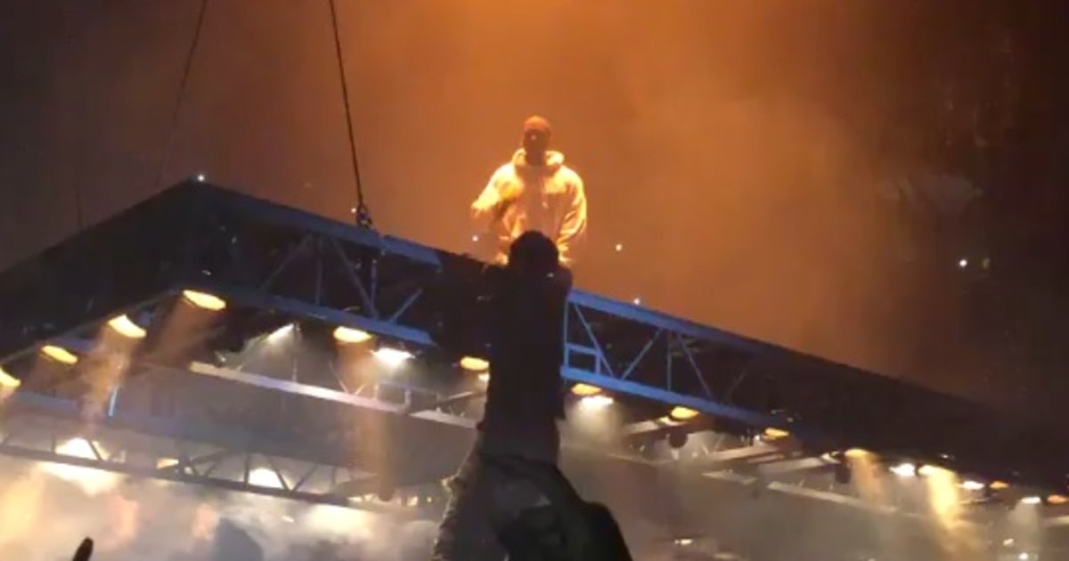 Man Tries to Board Kanye West's Floating Stage at Atlanta Concert
