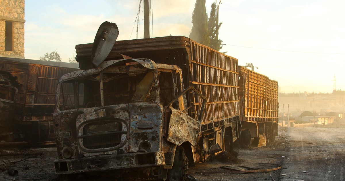 Humanitarian Aid Convoy Destroyed as Syrian Cease-Fire Fails