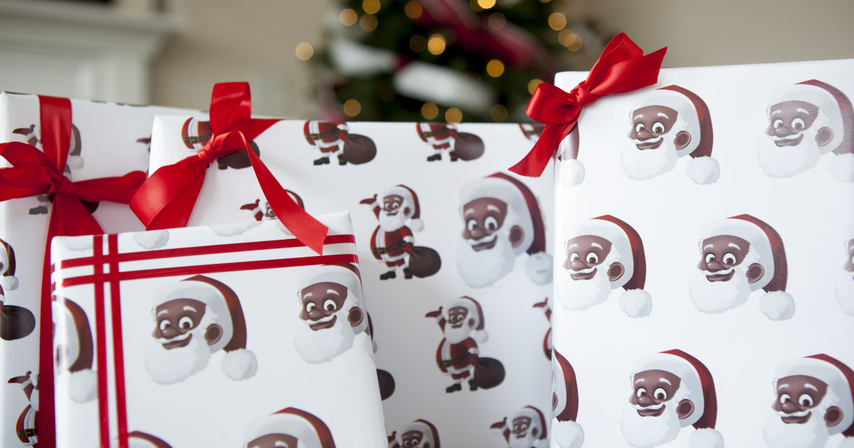 New Wrapping Paper Features Black Santa