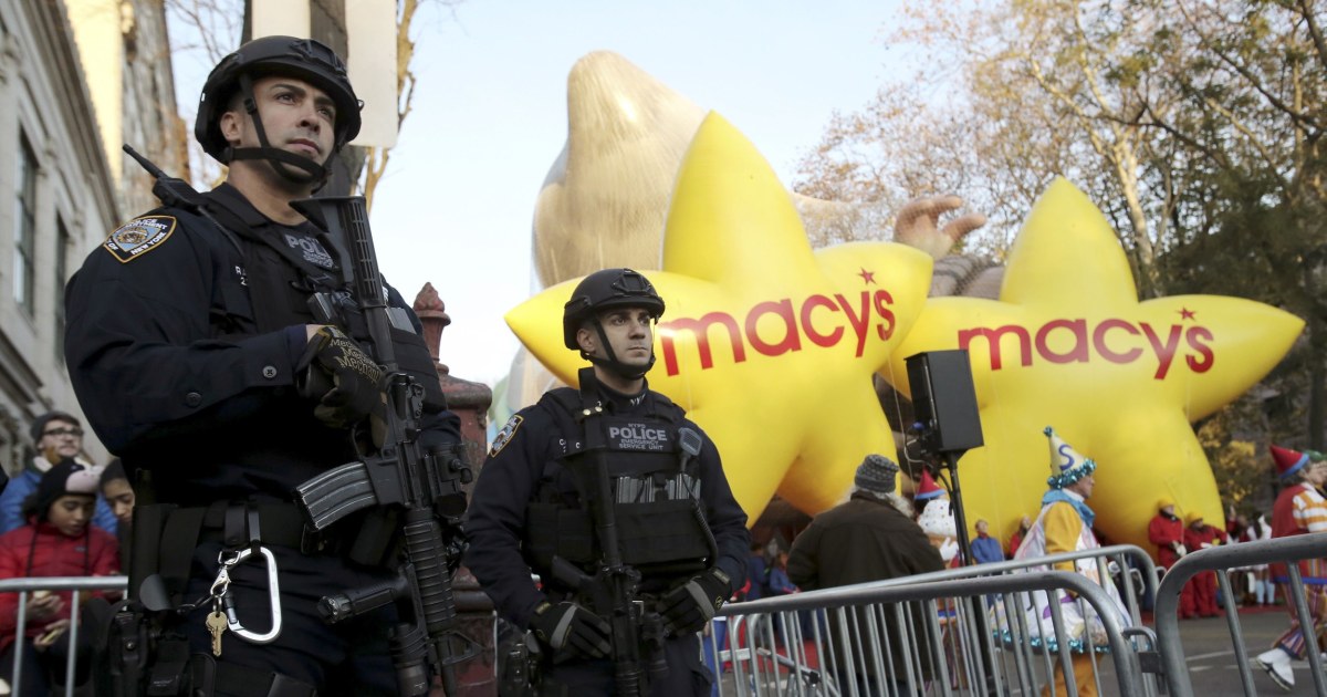 Sand Trucks and Vapor Dogs Guard Macy's Thanksgiving Day Parade