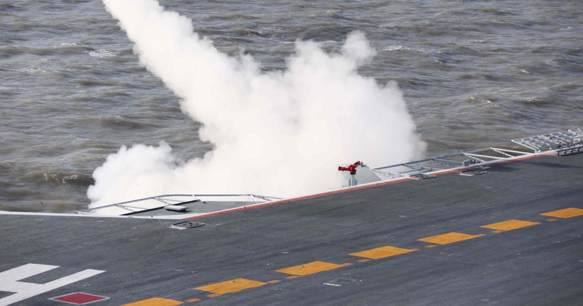 China Holds First Live-Fire Drills With Its Aircraft Carrier