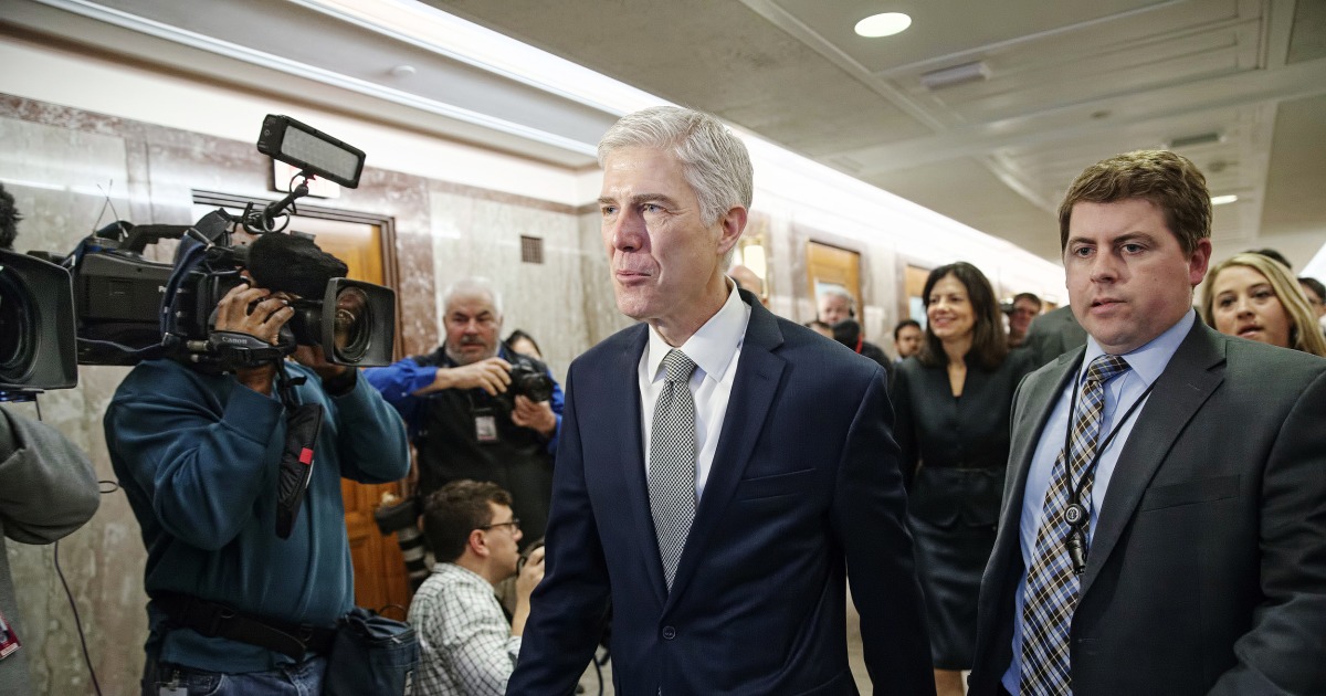 Gorsuch Begins Seeking Support With Break From Trump