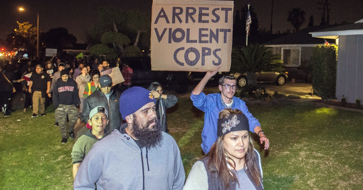 Protests in Anaheim, California, After Off-Duty Cop Fires Gun During ...