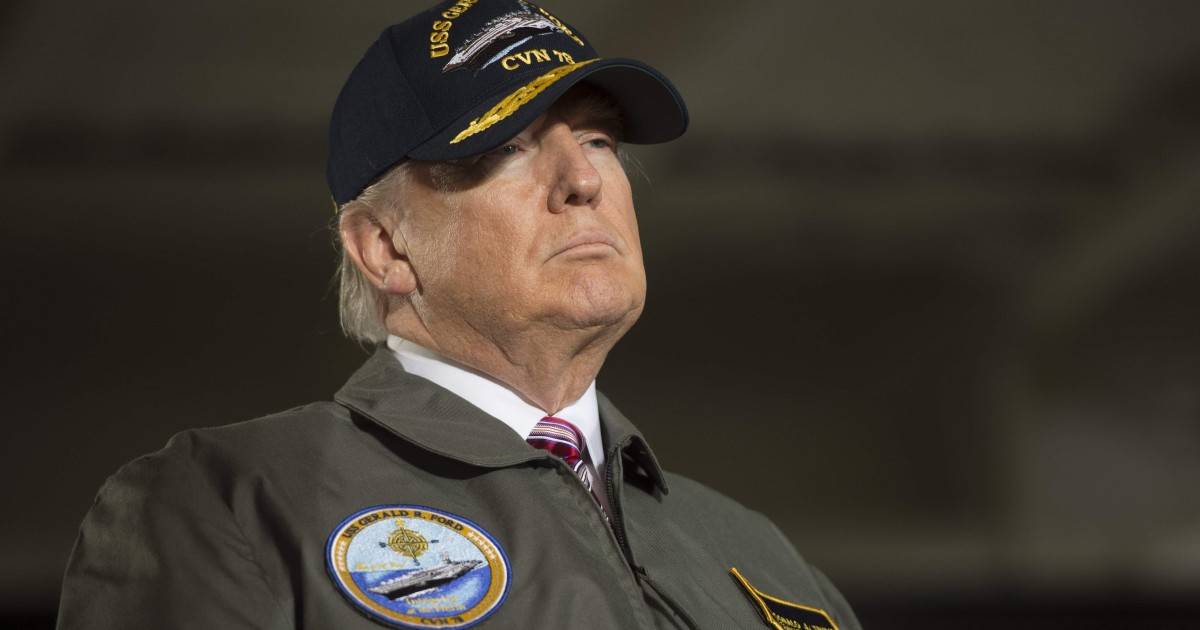 President Trump Goes 'Top Gun' in Navy Jacket and Cap