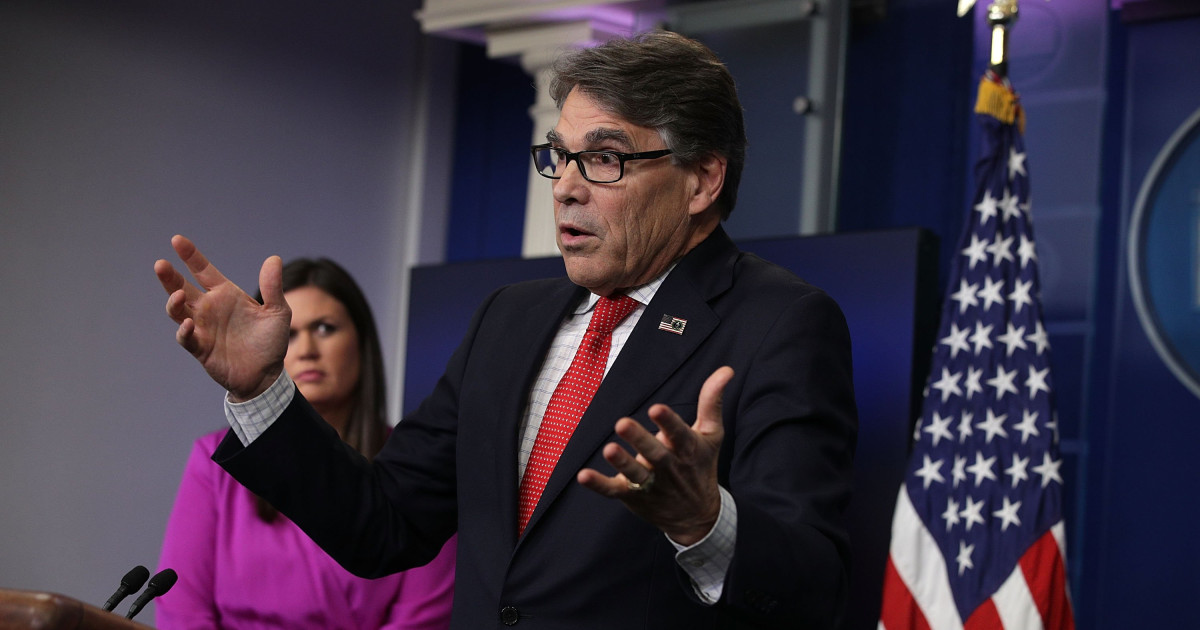 Energy Secretary Rick Perry on Climate Change: Let's Not Jump to ...