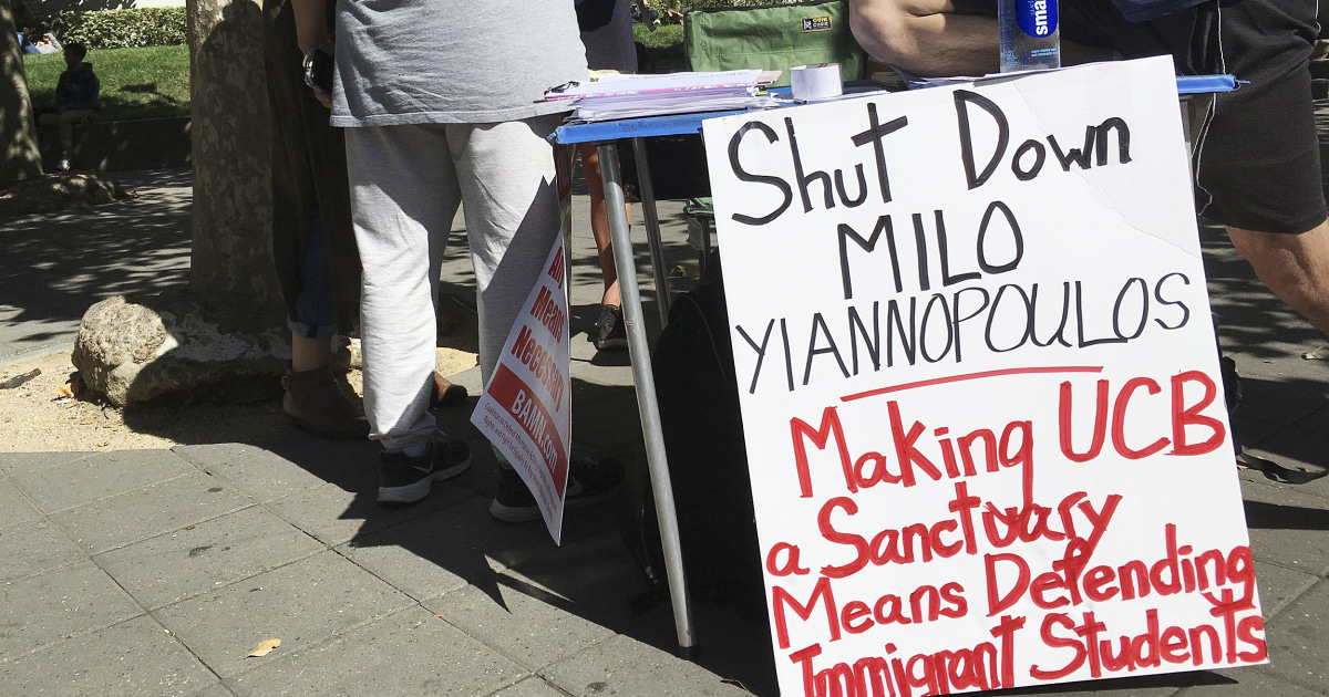 'Free Speech Week' at UC Berkeley Canceled, Milo Yiannopoulos Blames School