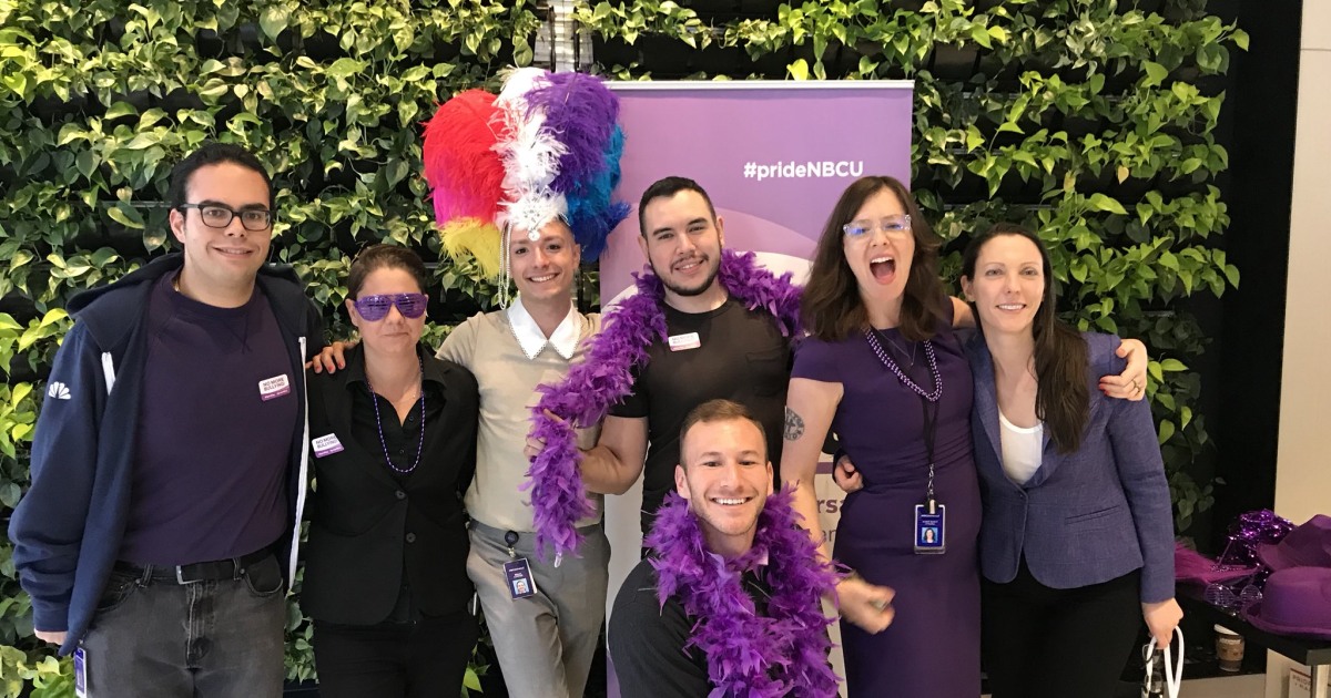 Supporters of LGBTQ Youth Go Purple for #SpiritDay