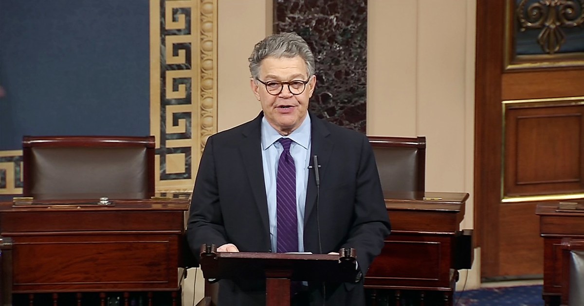 Al Franken resigns, blasts Republican hypocrisy on sexual misconduct