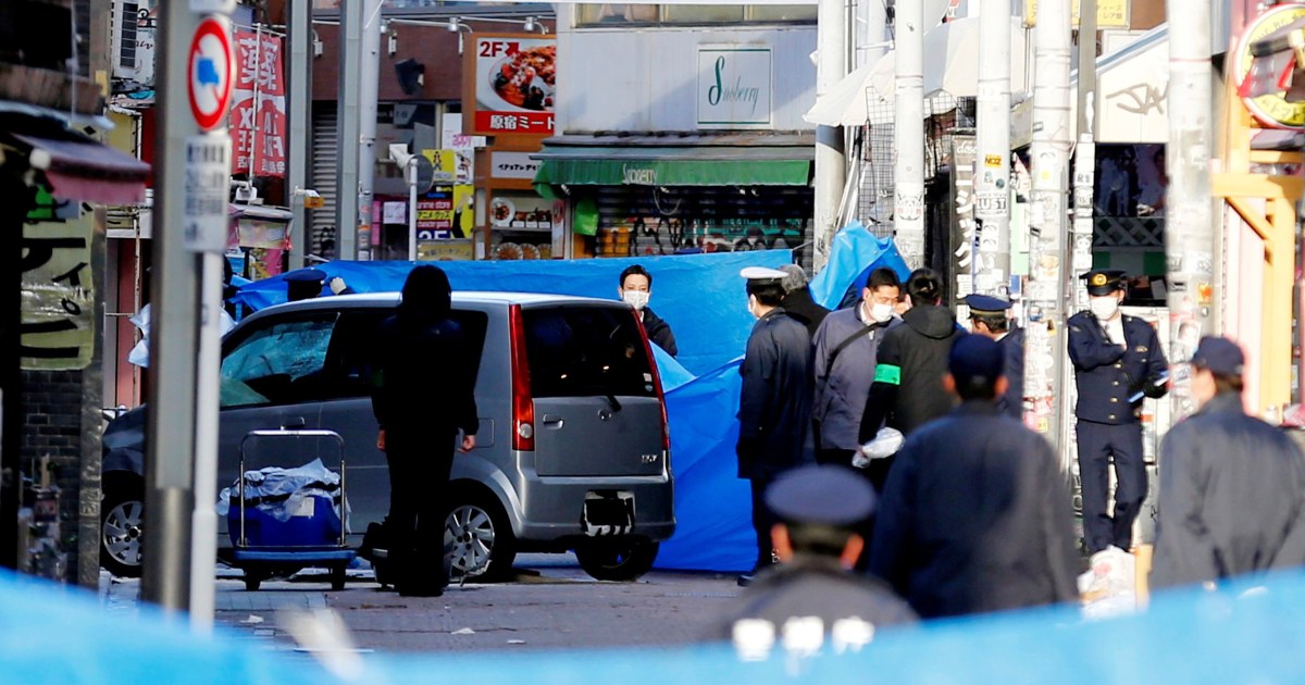 Car slams into pedestrians on Tokyo road, injuring at least 8 people