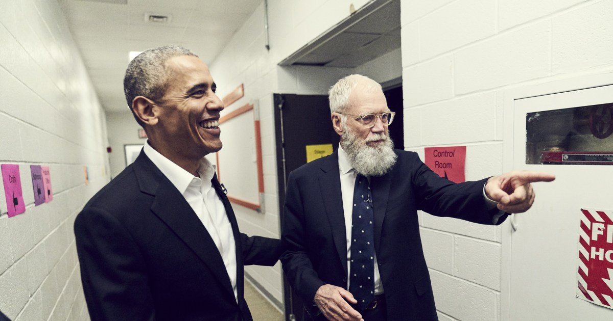 Obama gives dancing tips in first clip of Letterman's new show
