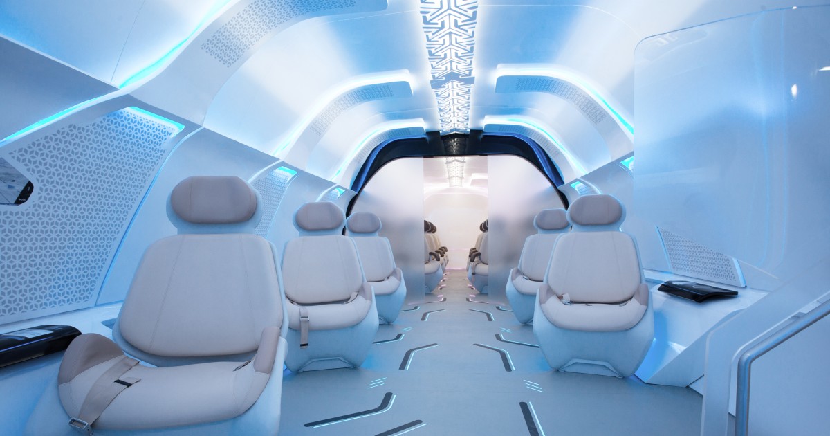New hyperloop photos show capsule's sleek, windowless interior