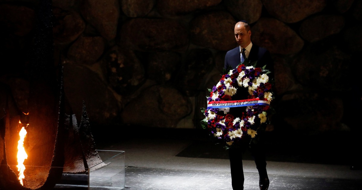 Britain's Prince William starts Israel visit by honoring Holocaust victims