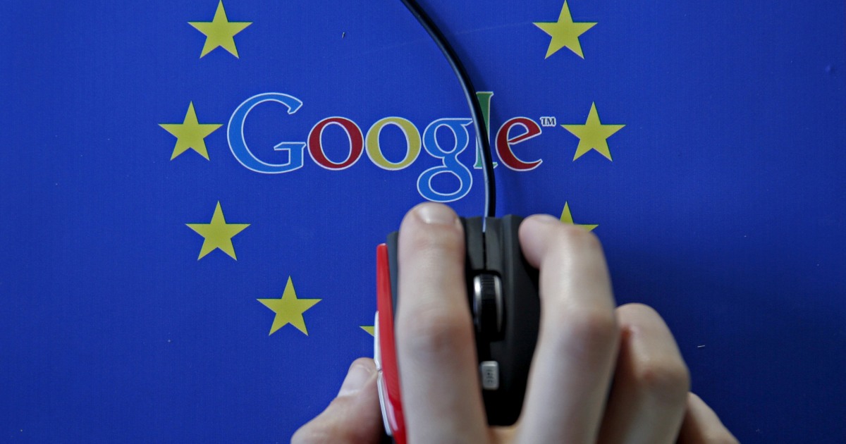 It's the E.U. vs. the U.S., and Google is in the middle