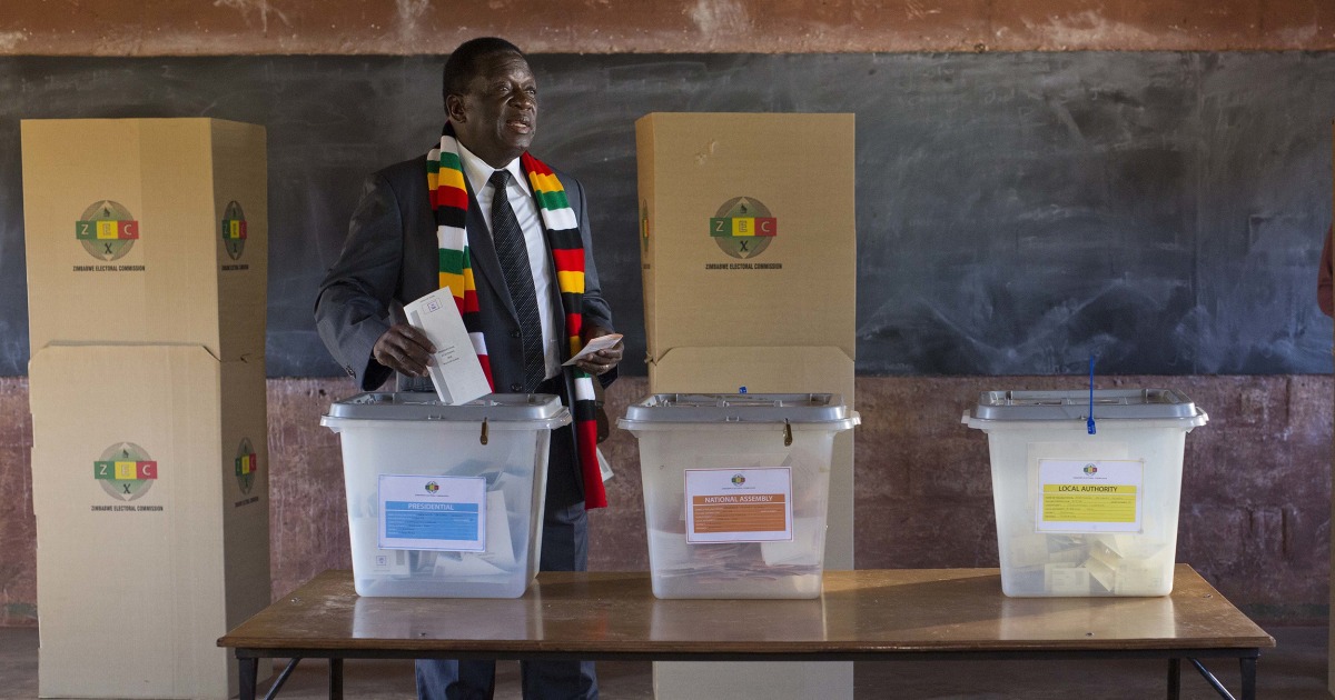 Zimbabwe's Emmerson Mnangagwa declared winner in first post-Mugabe election