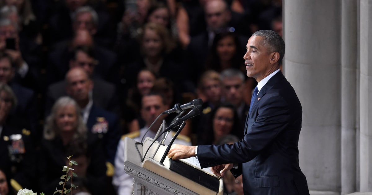 Read the full text of Barack Obama's speech at John McCain's memorial ...
