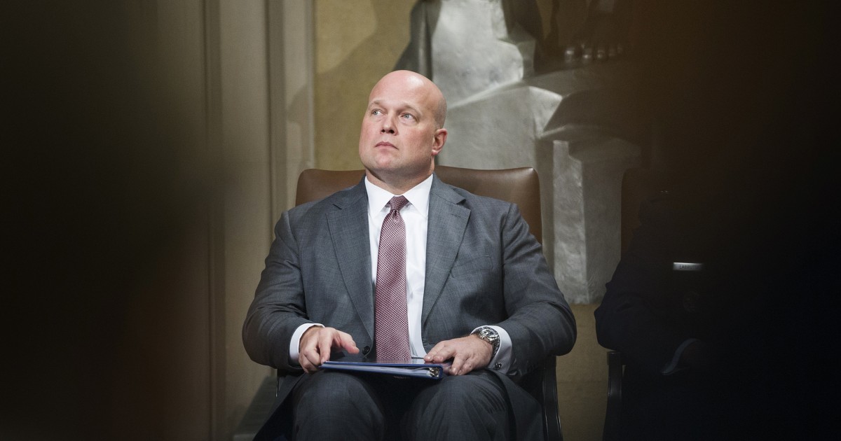 Acting Attorney General Whitaker says House panel must drop subpoena threat