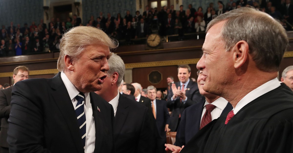 After rare rebuke, Trump rips into Chief Justice John Roberts