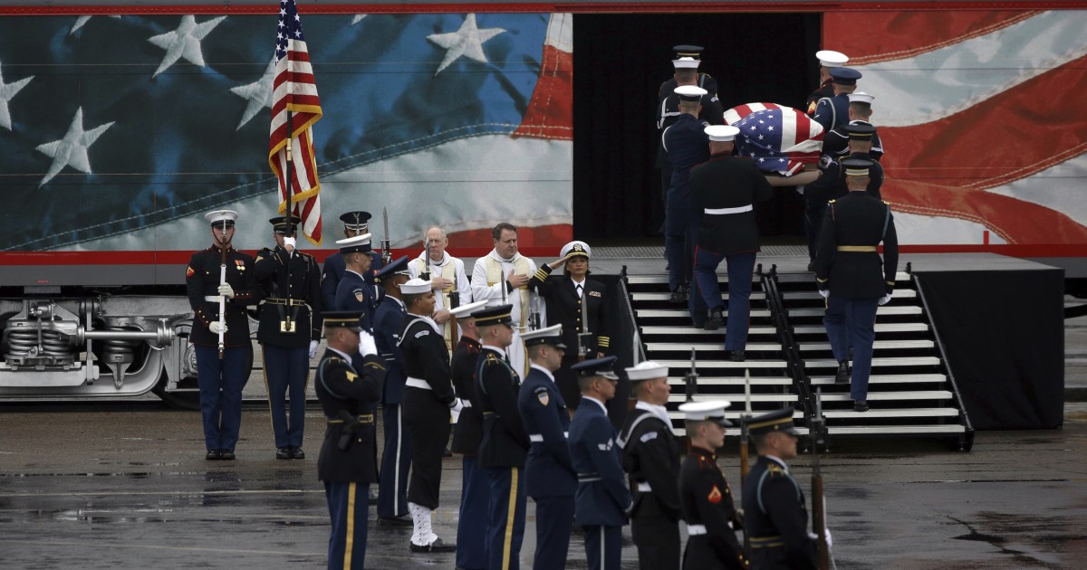 Photos: George H.W. Bush's final Texas train ride