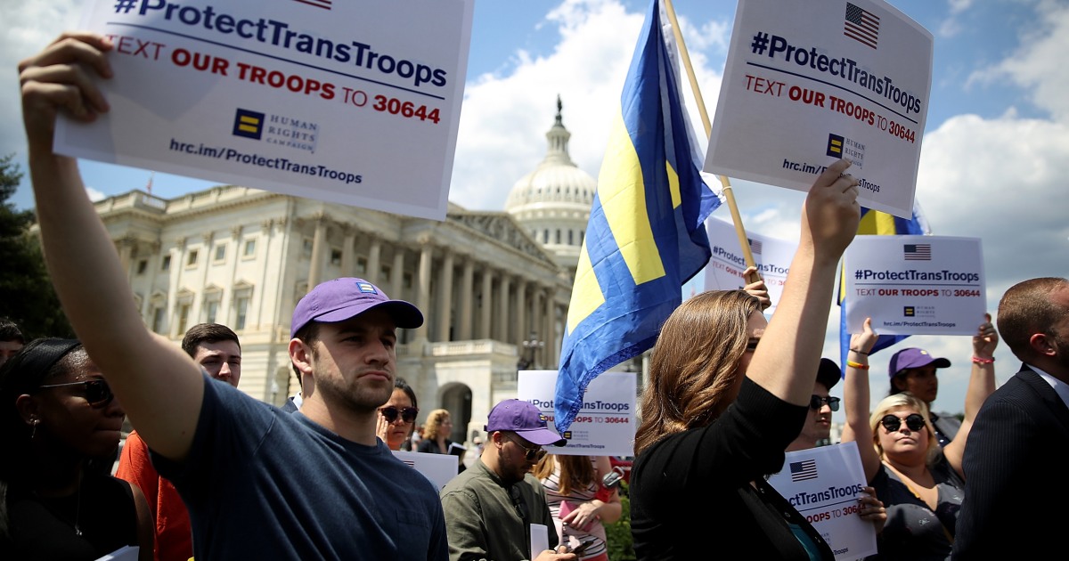 Transgender military personnel in limbo over Trump plan