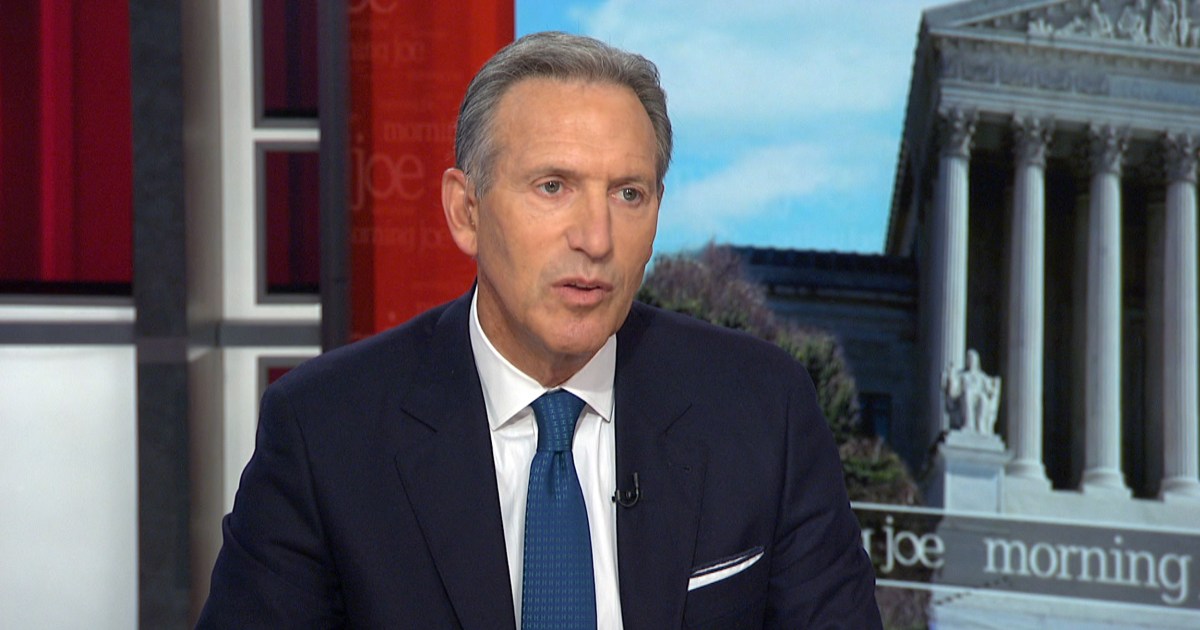 Howard Schultz says he's not a Democrat, surprised by backlash