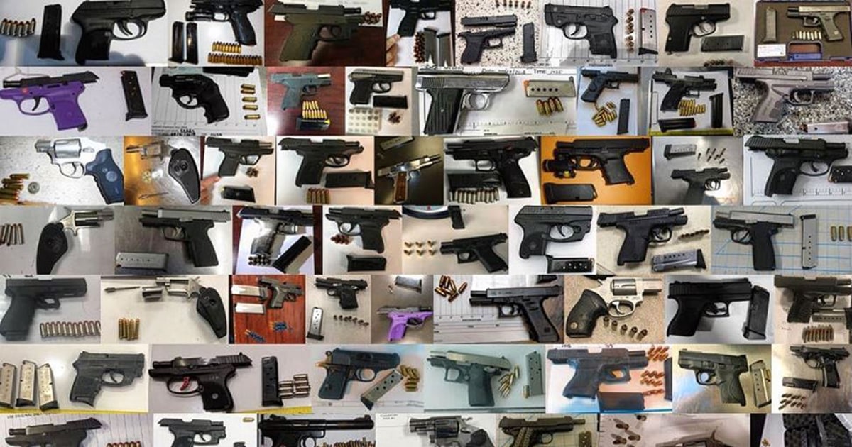 TSA screeners found record number of firearms in carry-on bags in 2018
