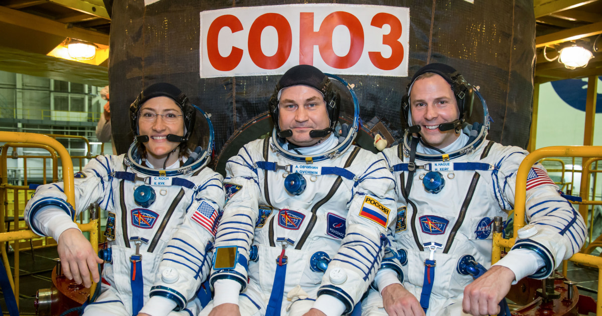 2 astronauts, 1 cosmonaut launch to the International Space Station