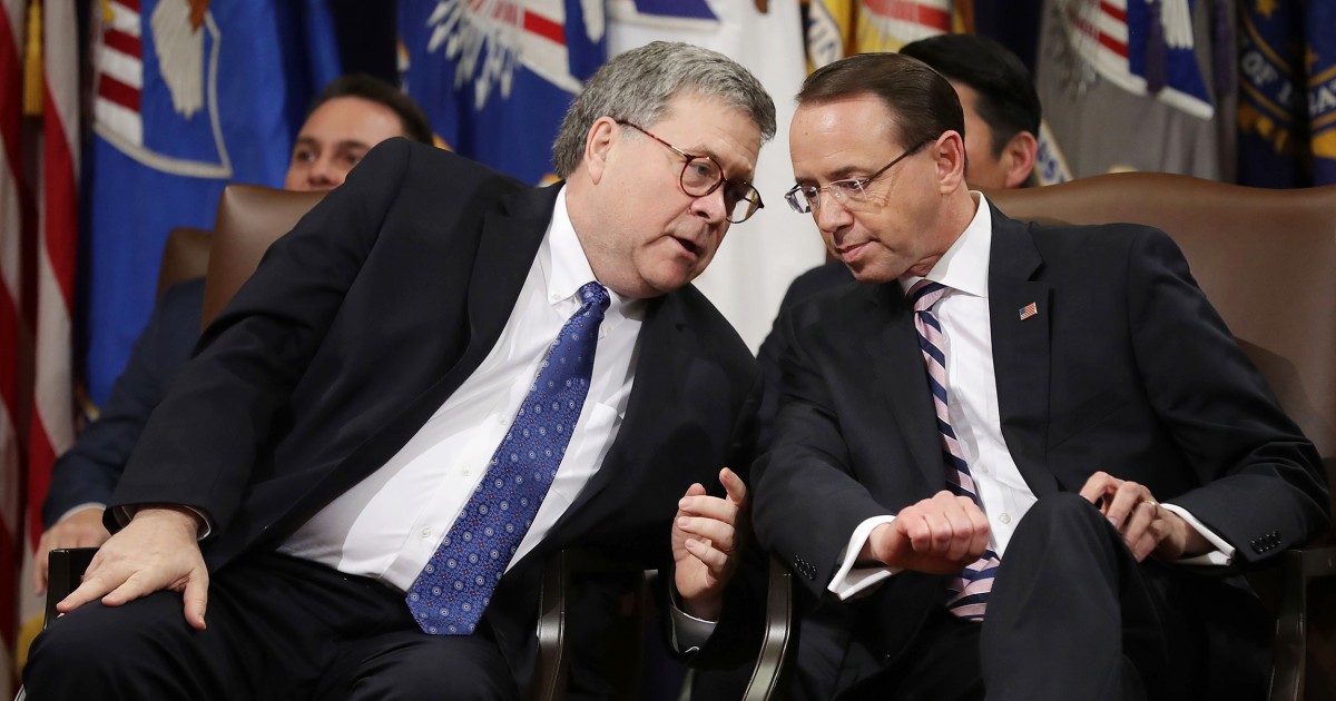 Barr jokes about contempt vote against him at farewell ceremony for Rod ...