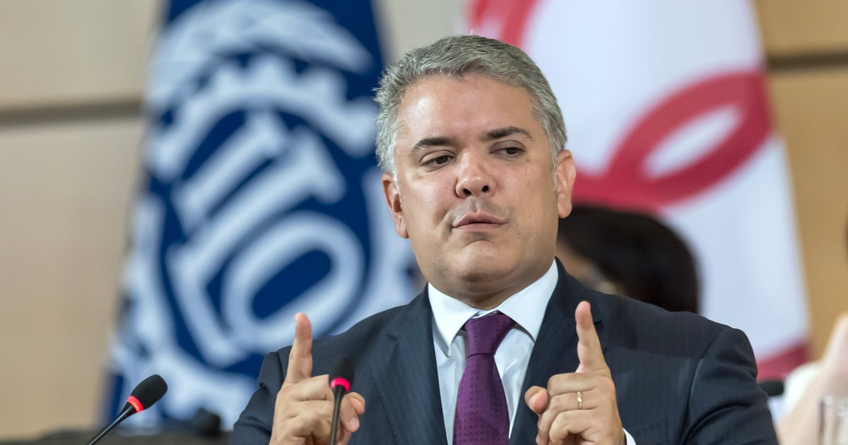Colombia's president Iván Duque talks about tackling climate change ...