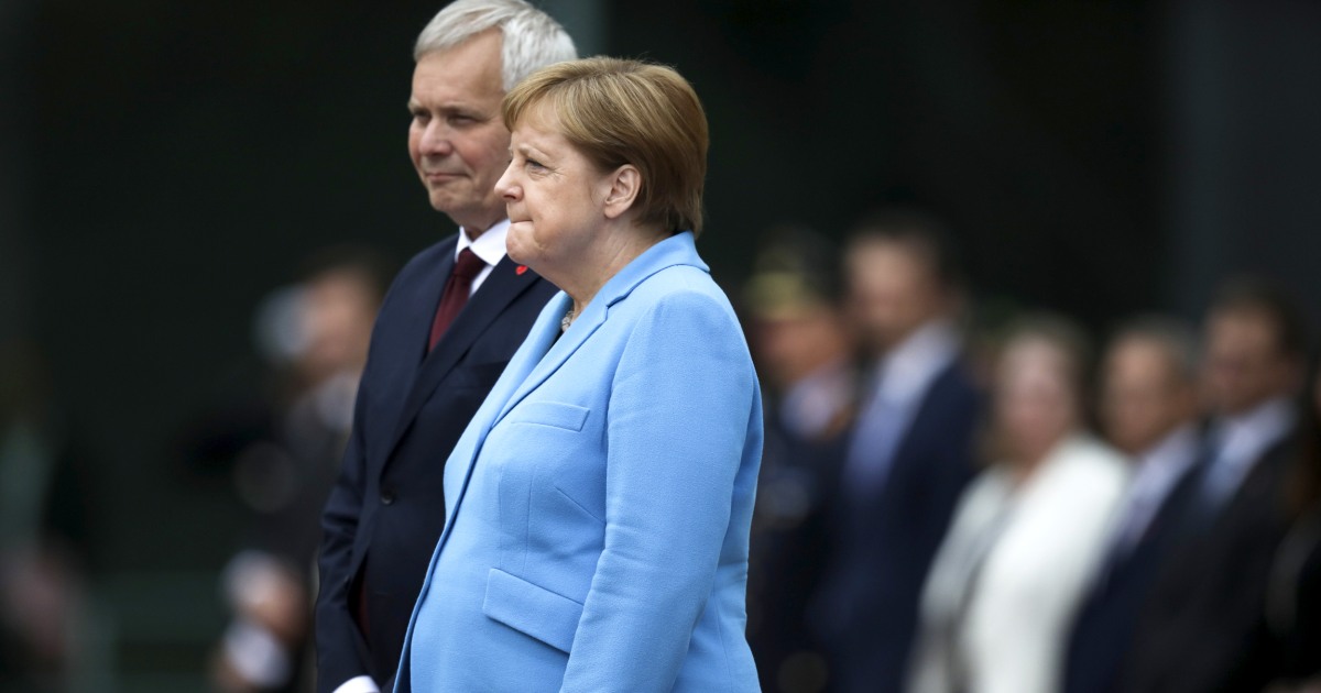 Angela Merkel seen shaking in public for third time in a month