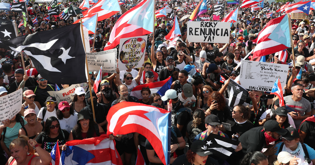 Thousands protest at mass rally in San Juan, demanding Puerto Rico ...
