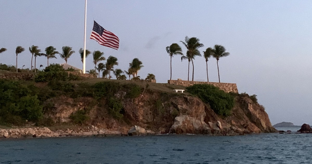 American flags on Jeffrey Epstein's private islands lowered to half-staff