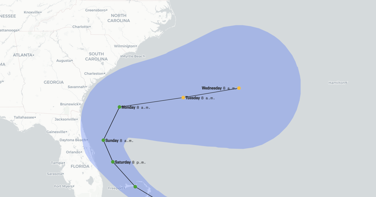 Map: Track Hurricane Humberto