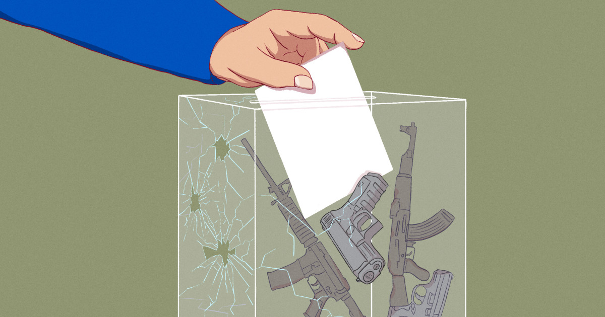 What are the Democratic proposals on guns and what do critics say?