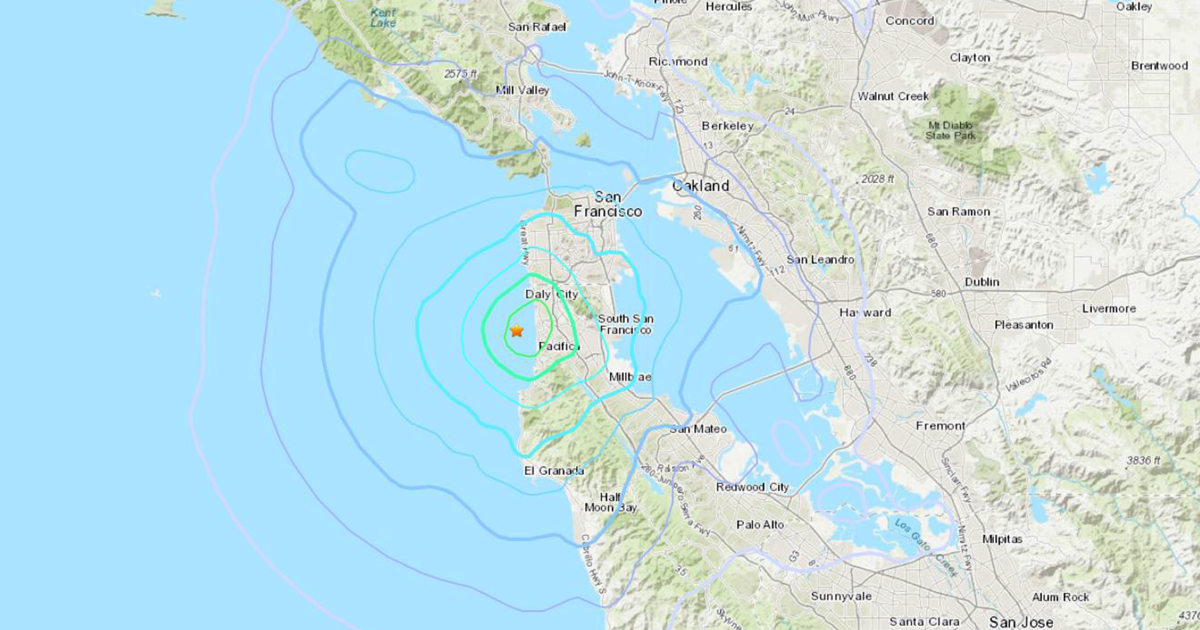 3.6 magnitude earthquake hits about 9 miles southwest of San Francisco