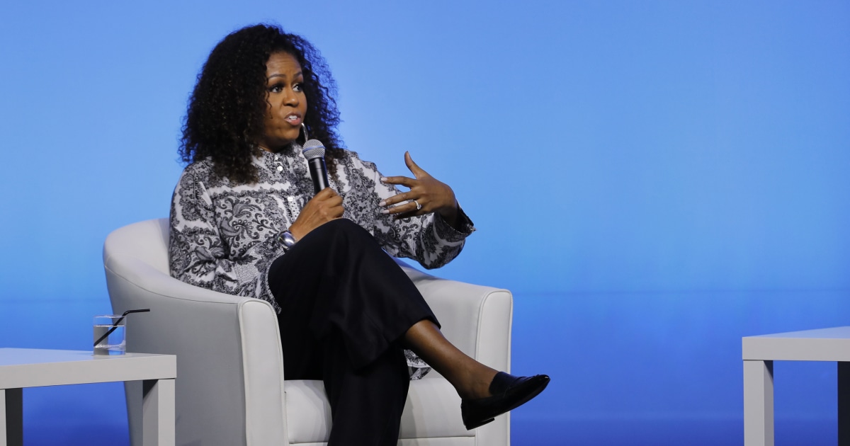 Michelle Obama tells girls to resist man's 'presumption' to power